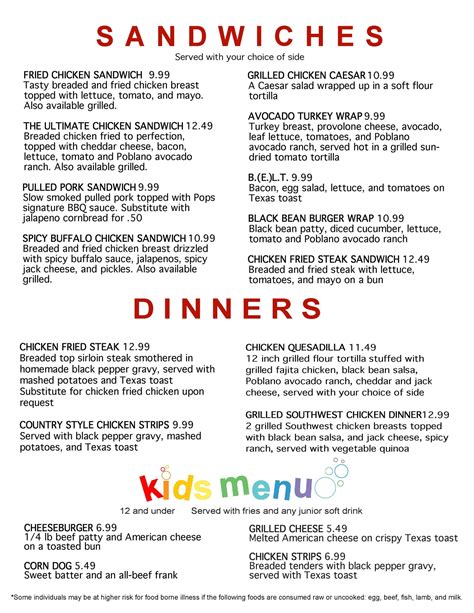 Image result for Pops St. Louis Menu