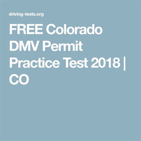 Image result for Colorado Permit Test