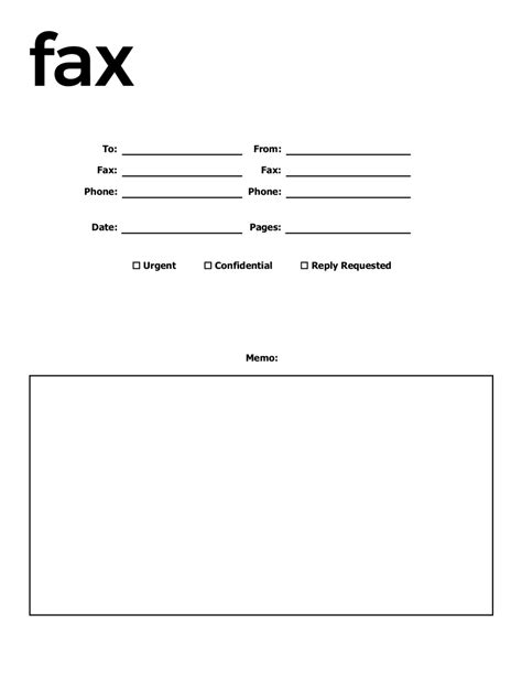 Image result for Basic Blank Fax Form