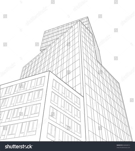 Drawing Skyscraper Stock Vector (Royalty Free) 66004012 | Shutterstock