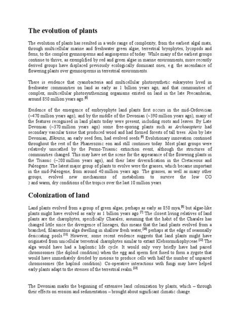 Image result for Plants Evolution Script