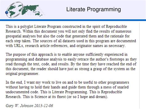 Image result for Literate Programming