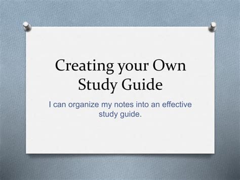 Image result for Create Your Own Study Guide