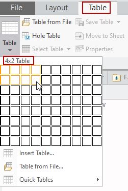 Image result for Creo Drawing Table