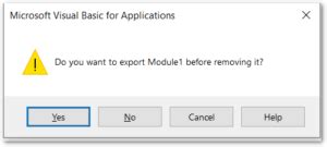 Image result for How to Remove Module in Excel VBA