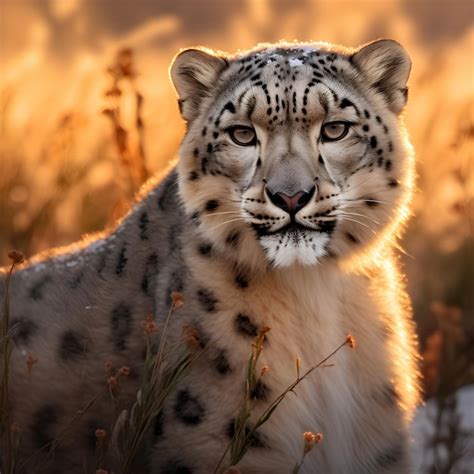 Image result for Snow Leopard Front View