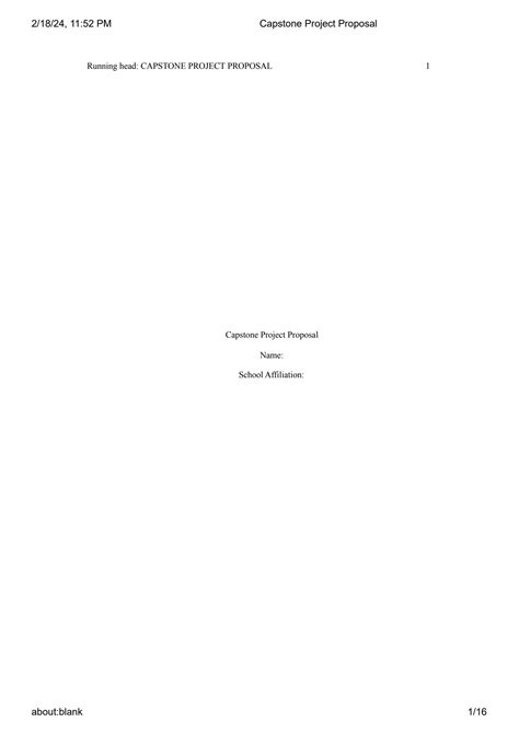 Image result for Example of a Capstone Project Proposal