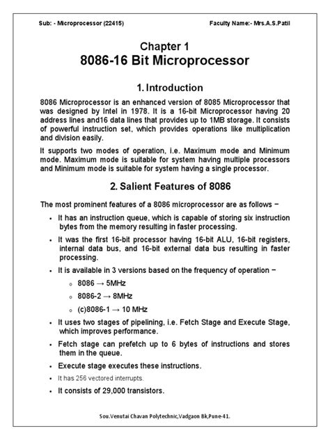 Image result for 8086 Microprocessor Complete Notes PDF