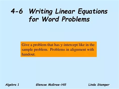 Image result for Using Linear Equations to Solve Word Problems