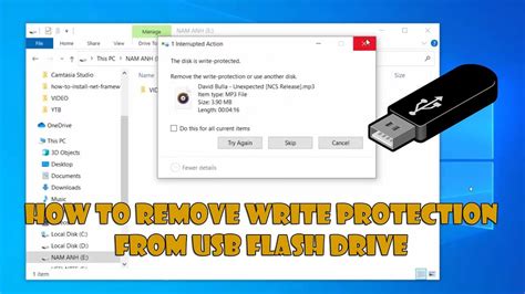 Image result for How to Remove Write Protection From USB