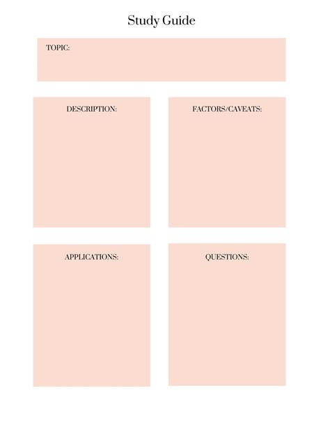 Image result for Printable Study Guide