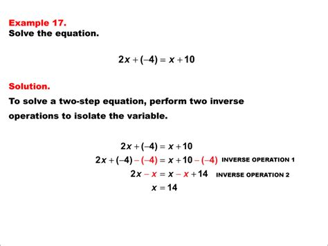 Image result for Two-Step Equations Example