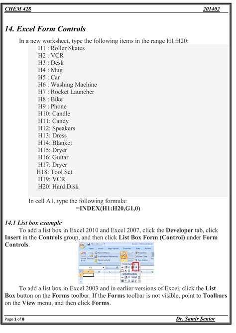Image result for Combo Box Excel 2010 Tutorial