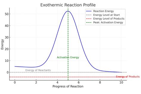Image result for Exothermic Reaction Energy Graph