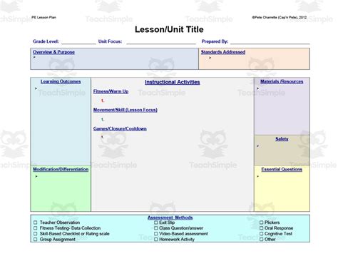 Image result for Free Printable Editable Lesson Plan Template