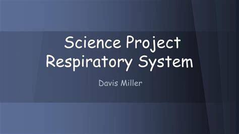 Image result for Respiratory System Science Project