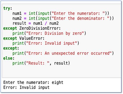 Image result for Example of Error Handling