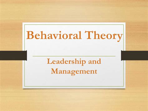 Image result for Behavioral Theory Examples