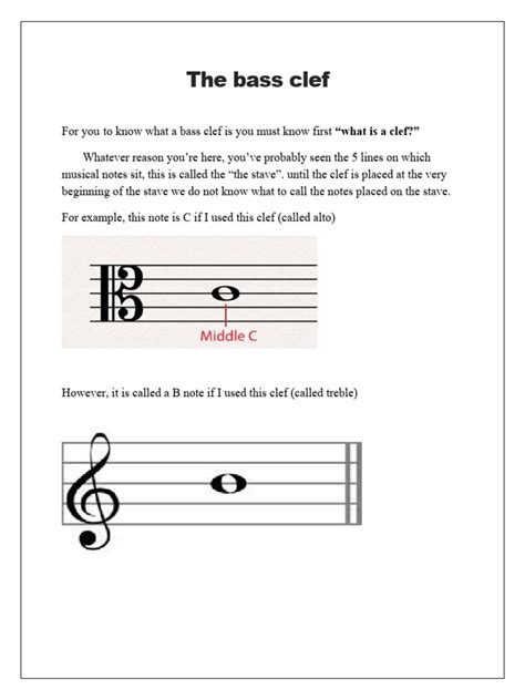 The Bass Clef | PDF | Clef | Musical Compositions
