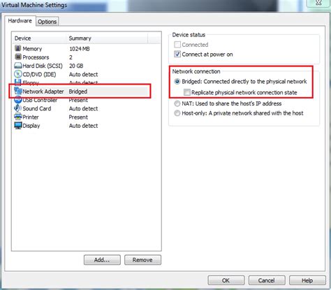 Image result for Virtual Machine Settings Windows 7 No Network