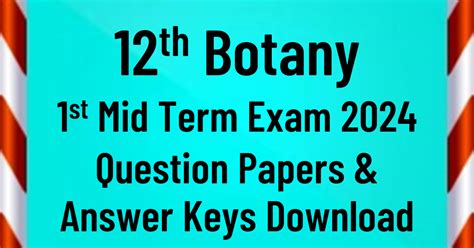 Image result for 12th Botany Important Question with Answer
