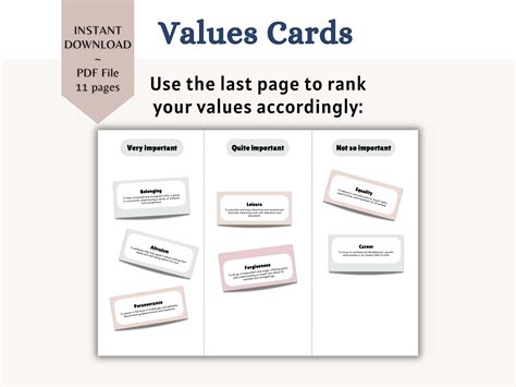 Image result for Values Card Sort PDF