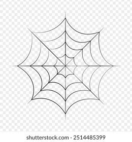 Vector Illustration Spider Web On Transparent Stock Vector (Royalty ...
