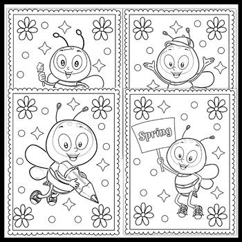 Image result for Spring Bee Coloring Pages
