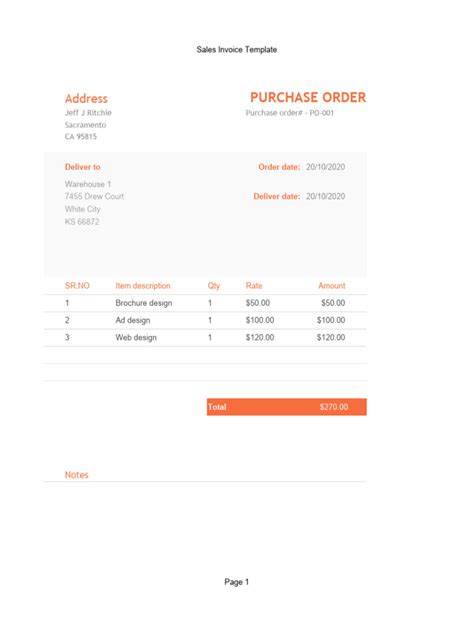 Purchase Order Template | PDF