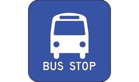 Bus Stop with Symbol Sign - - TreeTop Products