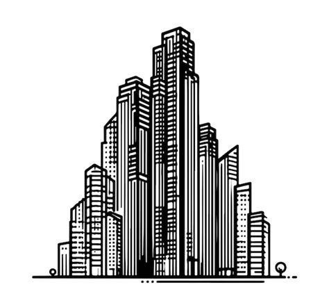 High rise building sketch Architecture | Premium AI-generated vector