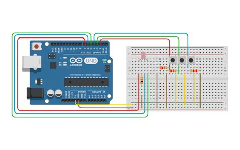 Image result for Tinkercad Arduino Button to LED