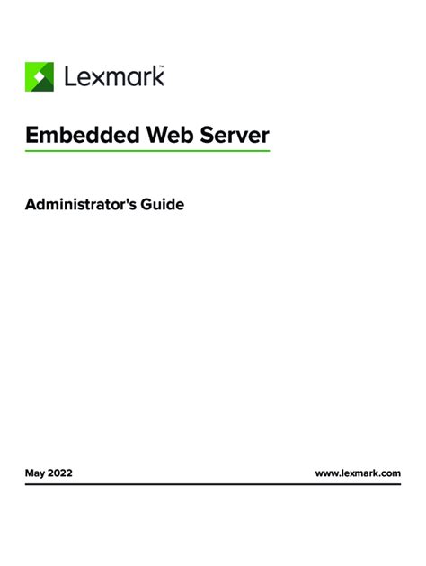 Image result for Lexmark Embedded Web Server Applications