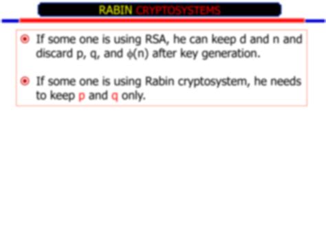 Image result for Rabin Cryptosystem Example