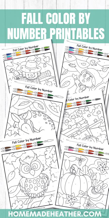 Image result for Fall Color by Number Free Printable