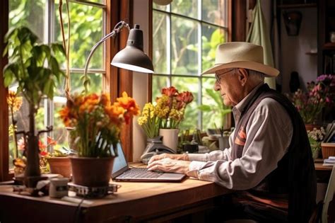 Image result for Old Man Using Computer