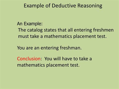 Image result for Deductive Reasoning in Math Examples