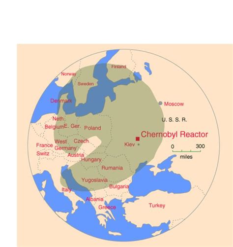 Image result for Chernobyl Radiation Map