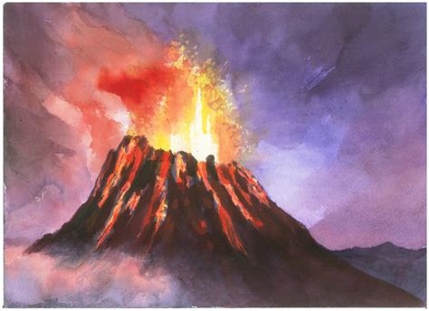 Image result for Volcano Art Lesson