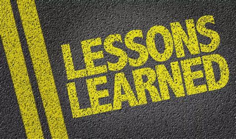 Image result for First Lessons Learned