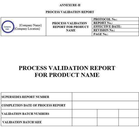 Image result for Process Verification and Validation Report Sample