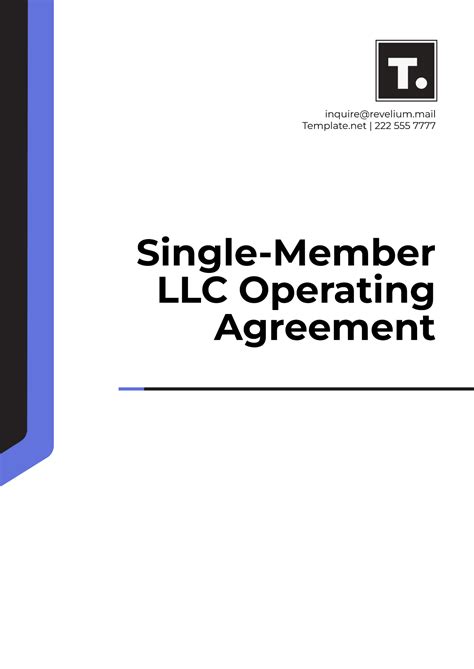 Image result for Single Member LLC Operating Agreement Sample