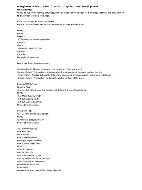 Image result for HTML Guide.pdf