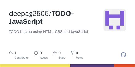 Image result for To Do Application GitHub HTML/CSS JS