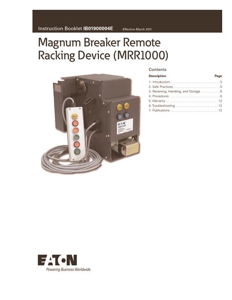 Image result for Remote Breaker Racking Device
