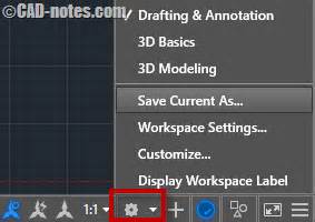 Image result for AutoCAD Workspace Settings