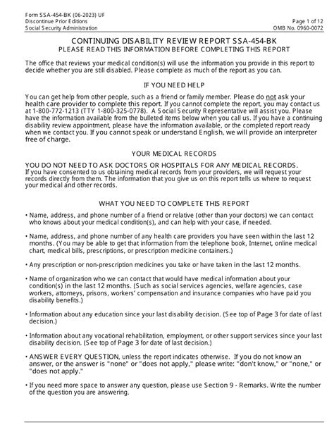 Image result for Continuing Disability Review Short Form