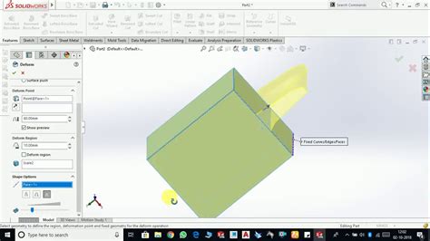 Image result for Deform Feature SolidWorks