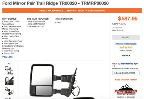 Image result for 2001 Ford Excursion Rear View Mirror