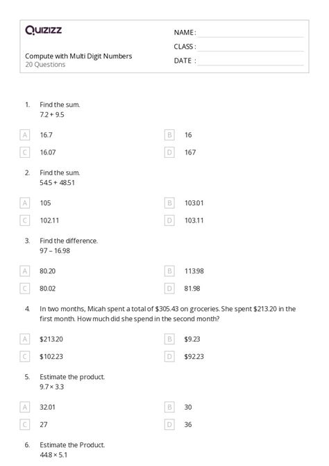 Image result for Multi-Digit Numbers